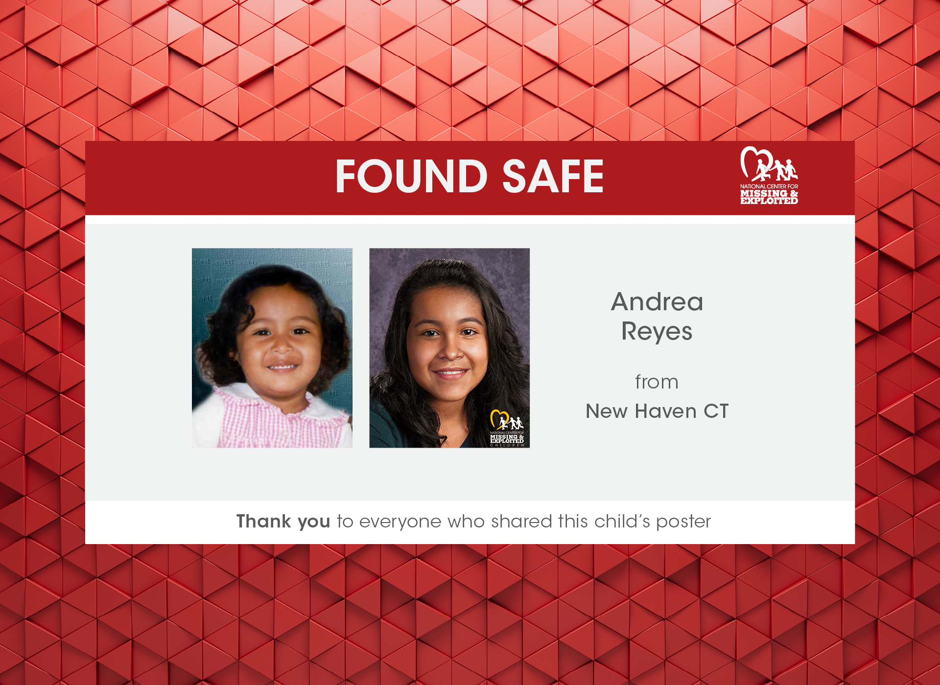 Andrea Reyes: Found Safe After 25 Years